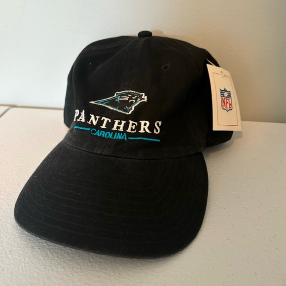 NFL | Accessories | New Carolina Panthers Black Strapback Hat Cap Blue ...